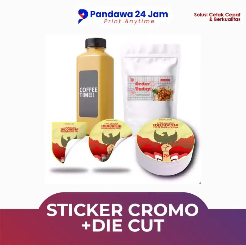 Stiker Cromo +DieCut - Pandawa Percetakan 24 Jam