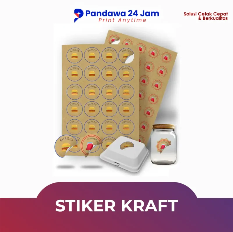 Stiker Kraft - Pandawa Percetakan 24 Jam