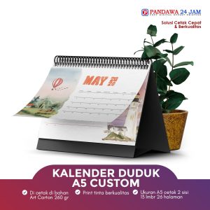 Kalender Duduk A4 13 Lembar Potrait - Pandawa Percetakan 24 Jam