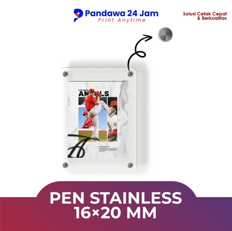 Pen Stainless 16x20 mm - Pandawa Percetakan 24 Jam