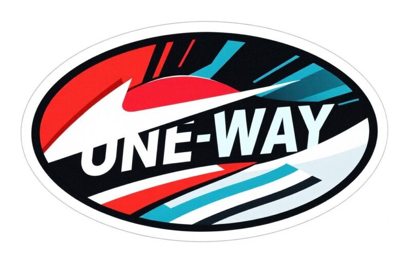 Desain Stiker One Way